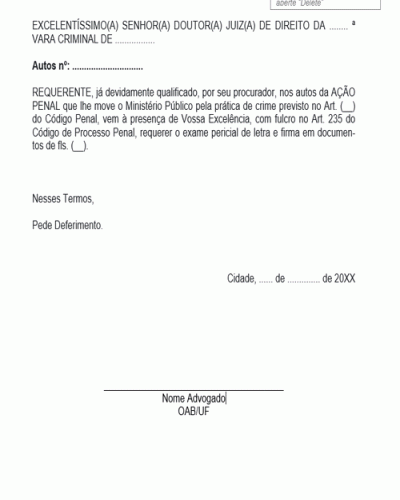 Modelo de Petição Pedido de Perícia Modelo de Petição Pedido de Perícia